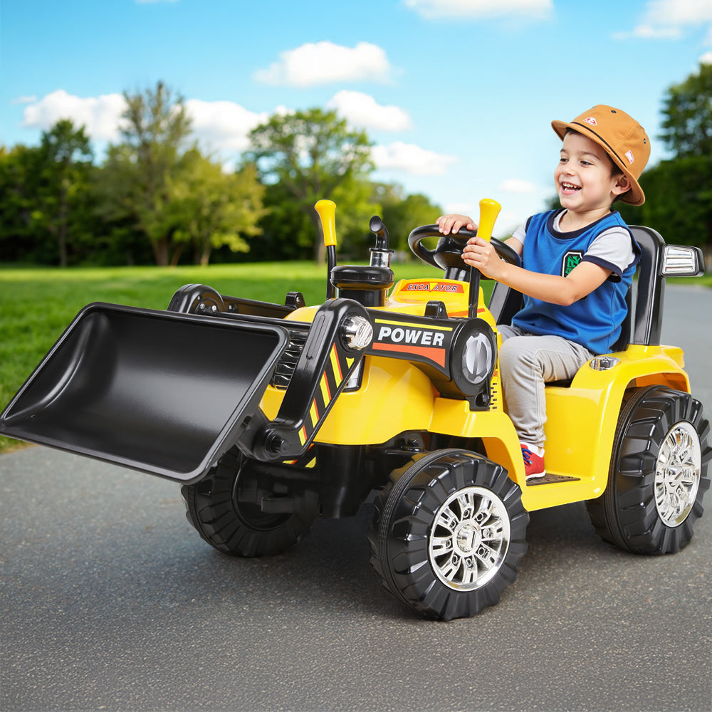 Kids Electric Ride-On Bulldozer – 6V Digger with Remote & Working ...