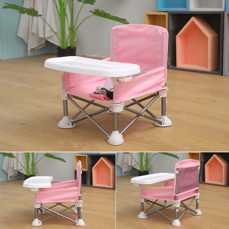 Folding Baby Camp Chair with Detachable Table | Portable Baby High ...