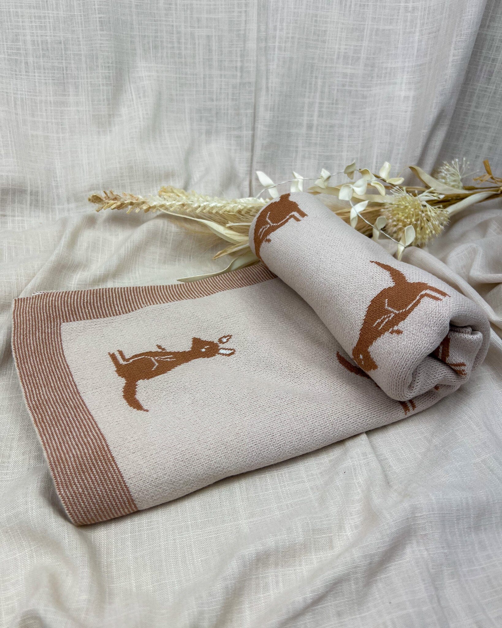 Soft Knit Kangaroo Baby Blanket - Perfect for Swaddling & Comfort ...